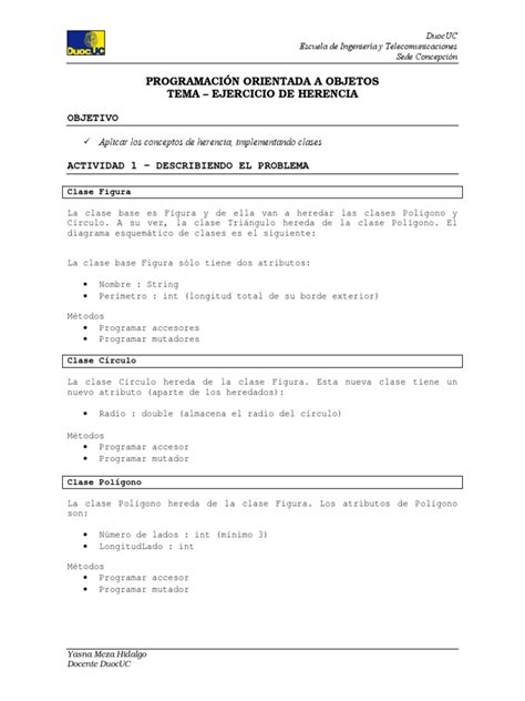 Ejercicio De Herencia Descargar Gratis Pdf Triángulo Herencia