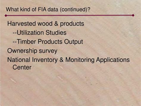 PPT Prospects For Using Forest Inventory And Analysis And Related Data For Monitoring Forest
