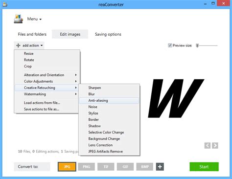 Apply Anti Aliasing Using Reaconverter