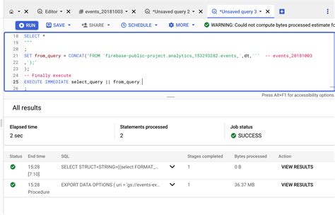 Data Warehouse Big Data Export And External Tables