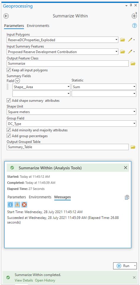 Summarize Within No Results No Error Message H Esri Community