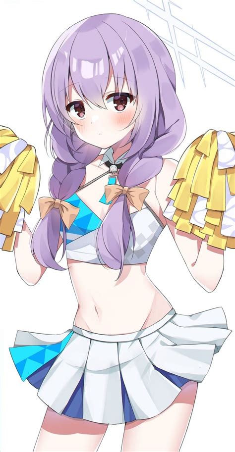 블루아카후방치어리더 복장을 입은 학생들 2024 애니메이션 소녀 캐릭터 일러스트 예쁜 애니메이션 소녀