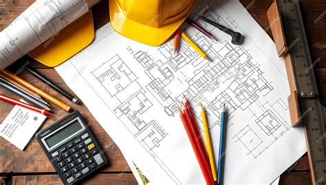 Architectural Blueprints Drafting Tools Architectural Desk Setup