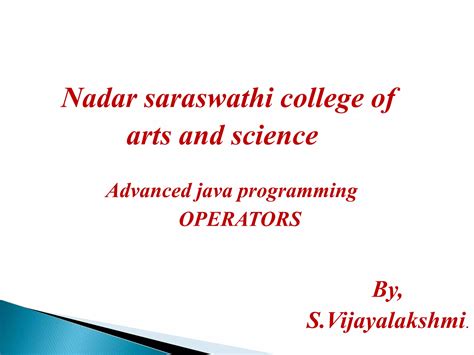 operators ppt