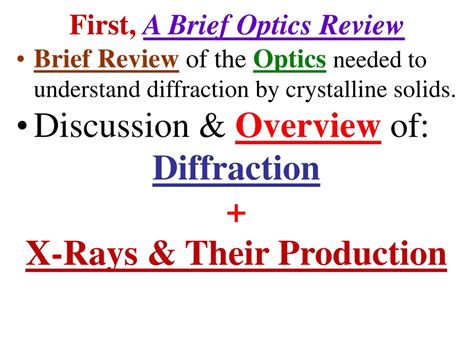 Ppt Diffraction In Crystals Wave Patterns And X Ray Properties Powerpoint Presentation Id 9184988