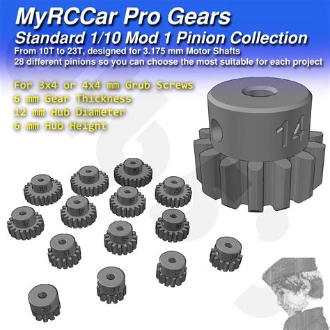 Electronics And Rc Remote Control Stl Download Rc Car Mod 1 Standard Motor Pinion Collection