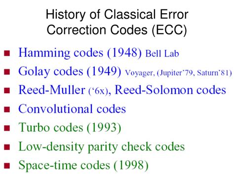 Ppt Classical And Quantum Error Correction Techniques Powerpoint