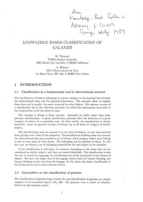 pdf knowledge based classification of galaxies
