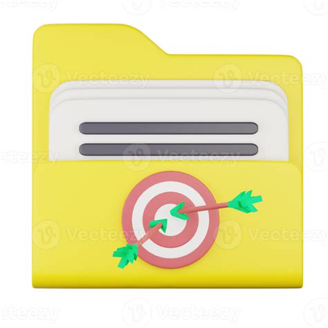 3d target marketing folder icon illustration 16407454 png
