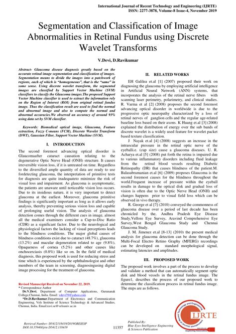 Pdf Segmentation And Classification Of Image Abnormalities In Retinal