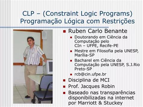 ppt clp constraint logic programs programação lógica com