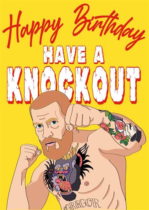 Conor Mcgregor Birthday Ko Card Thortful