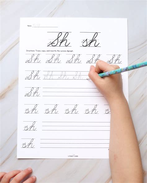 Cursive Handwriting Practice Sheets Free Pdfs Sor Aligned Literacy Learn