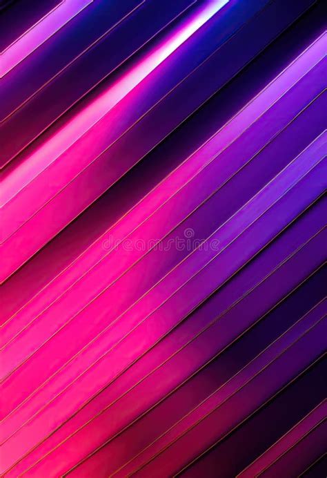 Glowing Blue Purple Neon Glowing Abstract Geometric Background Stock Illustration