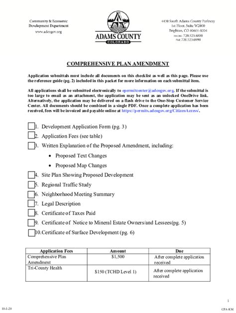 Fillable Online Comprehensive Plan Amendment Application 2020 Fax Email Print Pdffiller