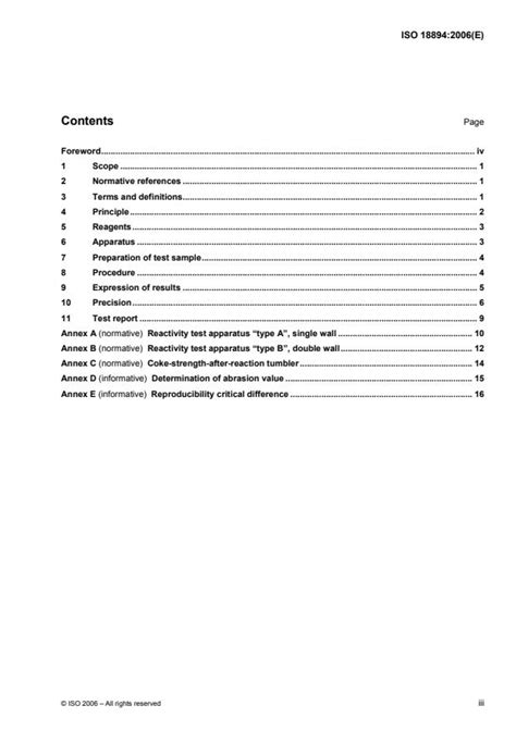 ISO 18894 2006 Coke Determination Of Coke Reactivity Index CRI And Coke Strength After