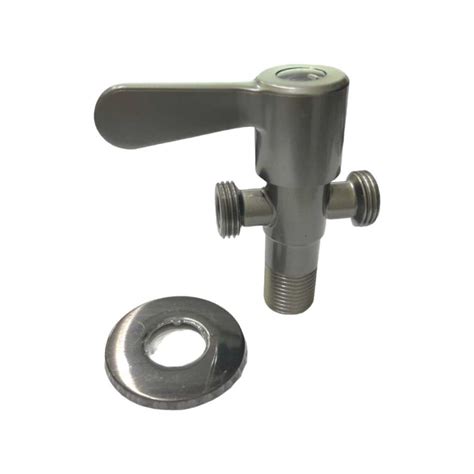 Jual Stop Kran Shower Toilet Stainless Grey Tee Keran Shower Stop Kran Wastafel Cabang 2 Abu Abu