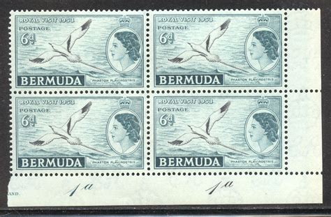 Bermuda Scott 163 Mnhog Pn Block Of 4 1953 Royal Visit Issue Caribbean Bermuda General