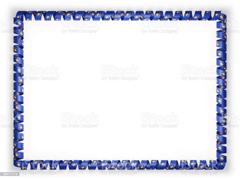 프레임과 코소보 국기와 리본 테두리 3 차원 일러스트 레이 션 공란에 대한 스톡 사진 및 기타 이미지 공란 교육 디자인 Istock