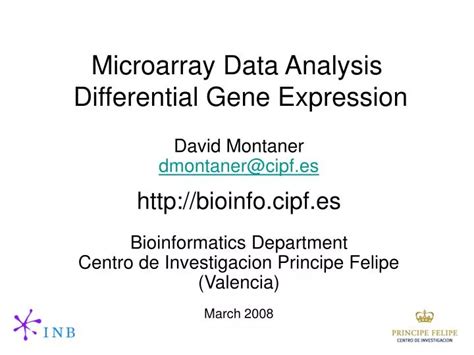 PPT Microarray Data Analysis Differential Gene Expression PowerPoint Presentation ID