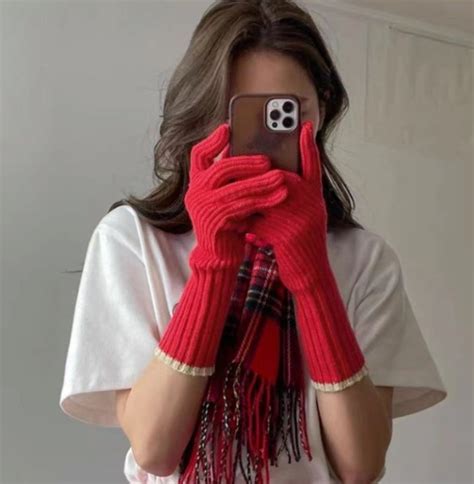 집콕끼리 스마트폰 터치 겨울 니트 롱 장갑 여성 핸드워머 긴장갑 벙어리 가죽 손가락 구멍 반장갑 여자 요술 방한 보온 캐시미어 핑거홀 가죽 롱장갑 울 커플 스웨이드 세무 퍼