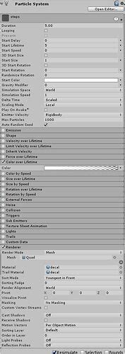 How To Fade Out Decal Particles Using Color Over Lifetime Questions