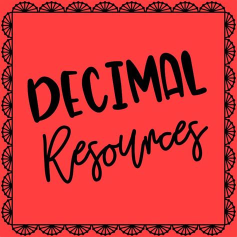 Decimal Resources For Elementary Students
