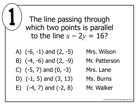 Parallel And Perpendicular Lines Math Lib Activity All Things Algebra®