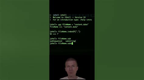 string substring and jshell airhacks java short youtube