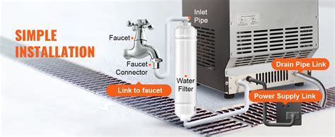 VEVOR Commercial Ice Maker Lbs H Ice Maker Machine Ice Cubes In Minutes