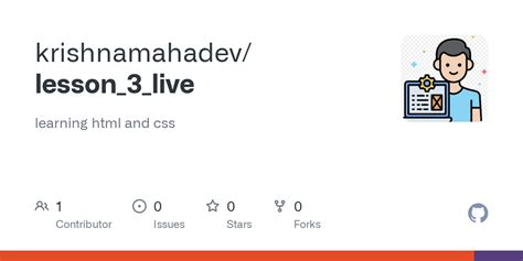 Github Krishnamahadev Lesson Live Learning Html And Css
