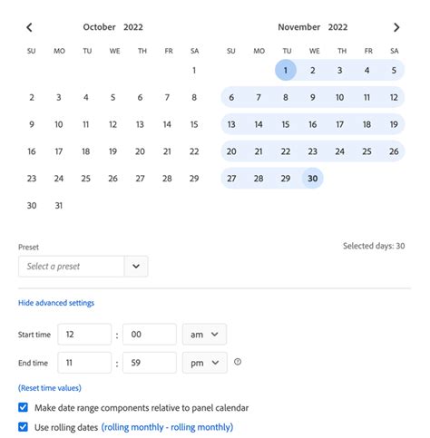 캘린더 및 날짜 범위 개요 Adobe Analytics