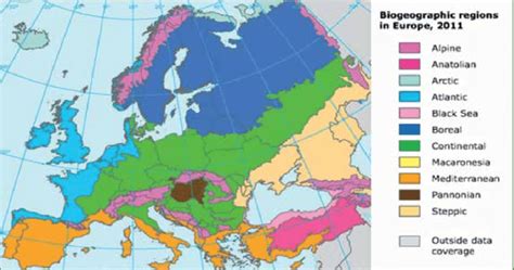 Europe Biomes Map And Landscapes Educational Images Picstank