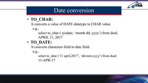 Date Time Function In Database Pptx