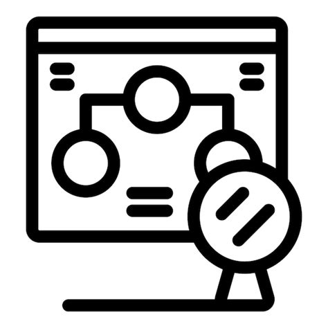 Premium Vector Magnifying Glass Analyzing Website Data Flowchart Icon