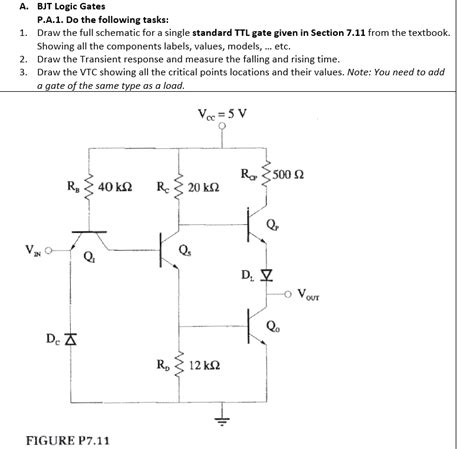 A Bjt Logic Gates Pa1 Do The Following Tasks 1