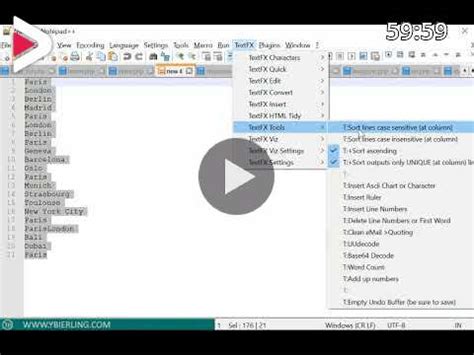 How to remove duplicate lines and sort text in Notepad دیدئو dideo