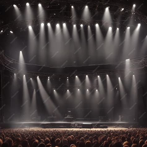 Empty Concert Stage With Crowd