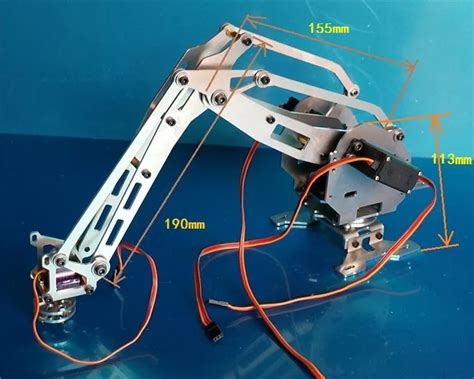 Aliexpress Buy DOF CNC Aluminum Robotic Arm Frame Robot Model Asix Robot Arm Servos