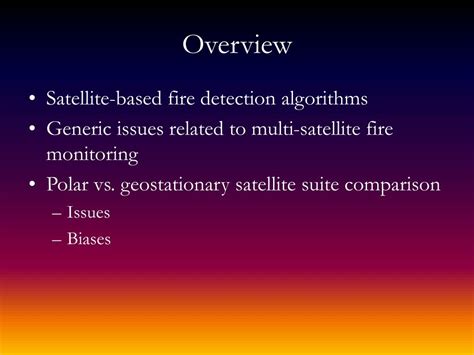 Ppt Active Fire Detection Using Geostationary Satellites Powerpoint