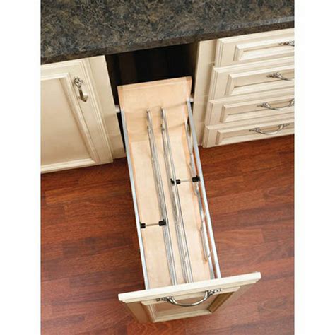 REV A SHELF 8 Tray Divider Foil And Wrap Organizer With BLUMOTION Soft Close Maple Rev A Shelf