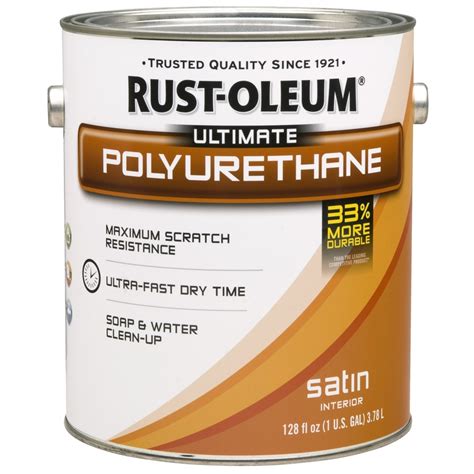 Rust Oleum Gallon Satin Polyurethane Varnish At