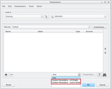 Allow System Parameters To Be Shown In Parameter W Ptc Community