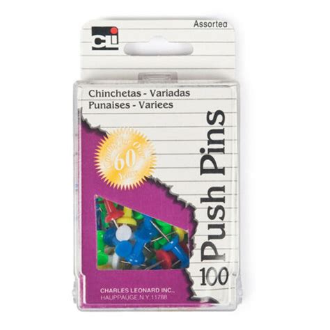 Cli Push Pins Color 100pk Kvcc Bookstore
