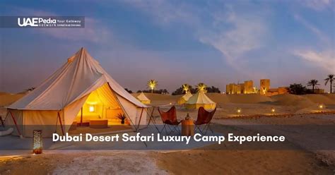 Dubai Desert Safari Luxury Camp Experience