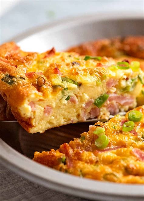 Ham And Cheese Crustless Quiche