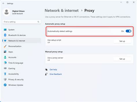 how to set the proxy settings in windows 11 digital citizen