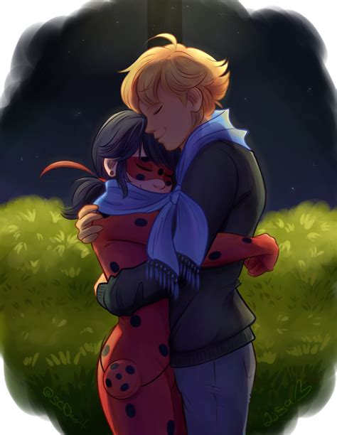 Safebooru 1boy 1girl Adrien Agreste Black Hair Blonde Hair Blue Scarf