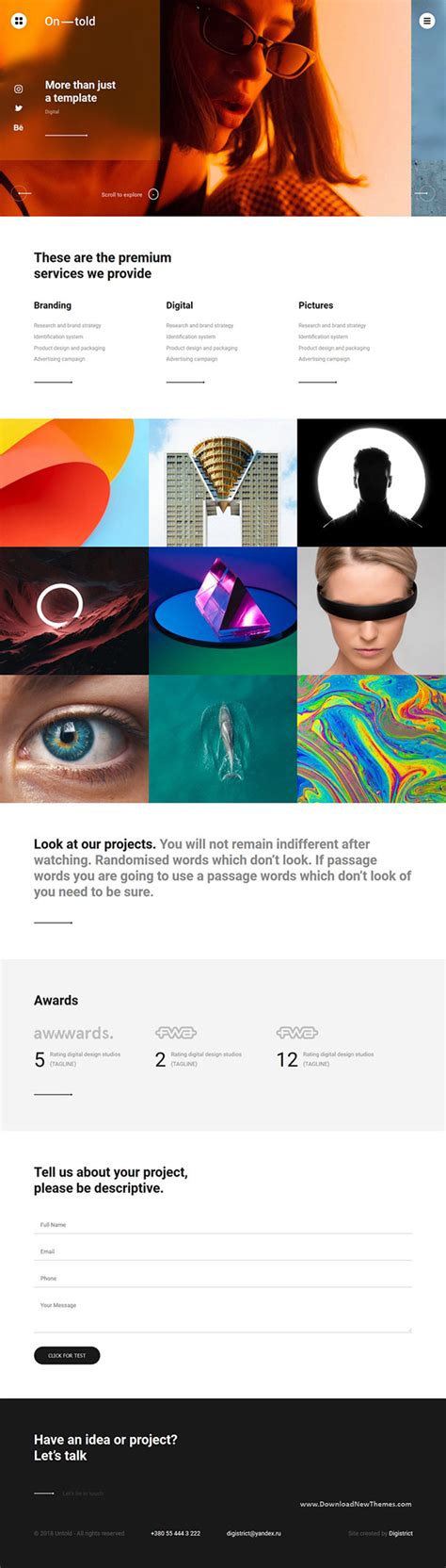 Creative Digital Agency Html Template On Behance