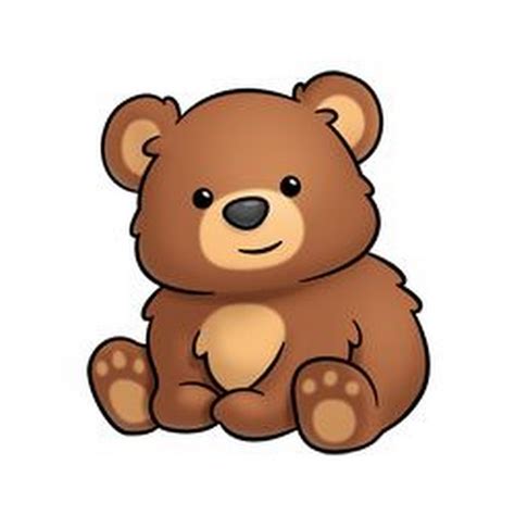 Медведь картинка для детей на прозрачном фоне раскраска